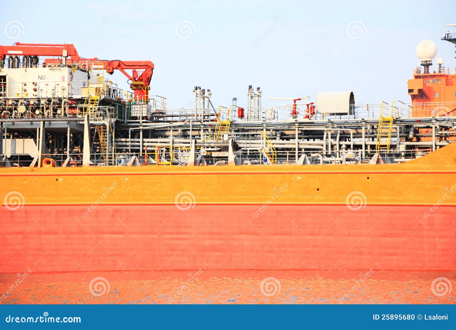 Gas-carrier for Loading Operation in the Port Stock Photo - Image of ...