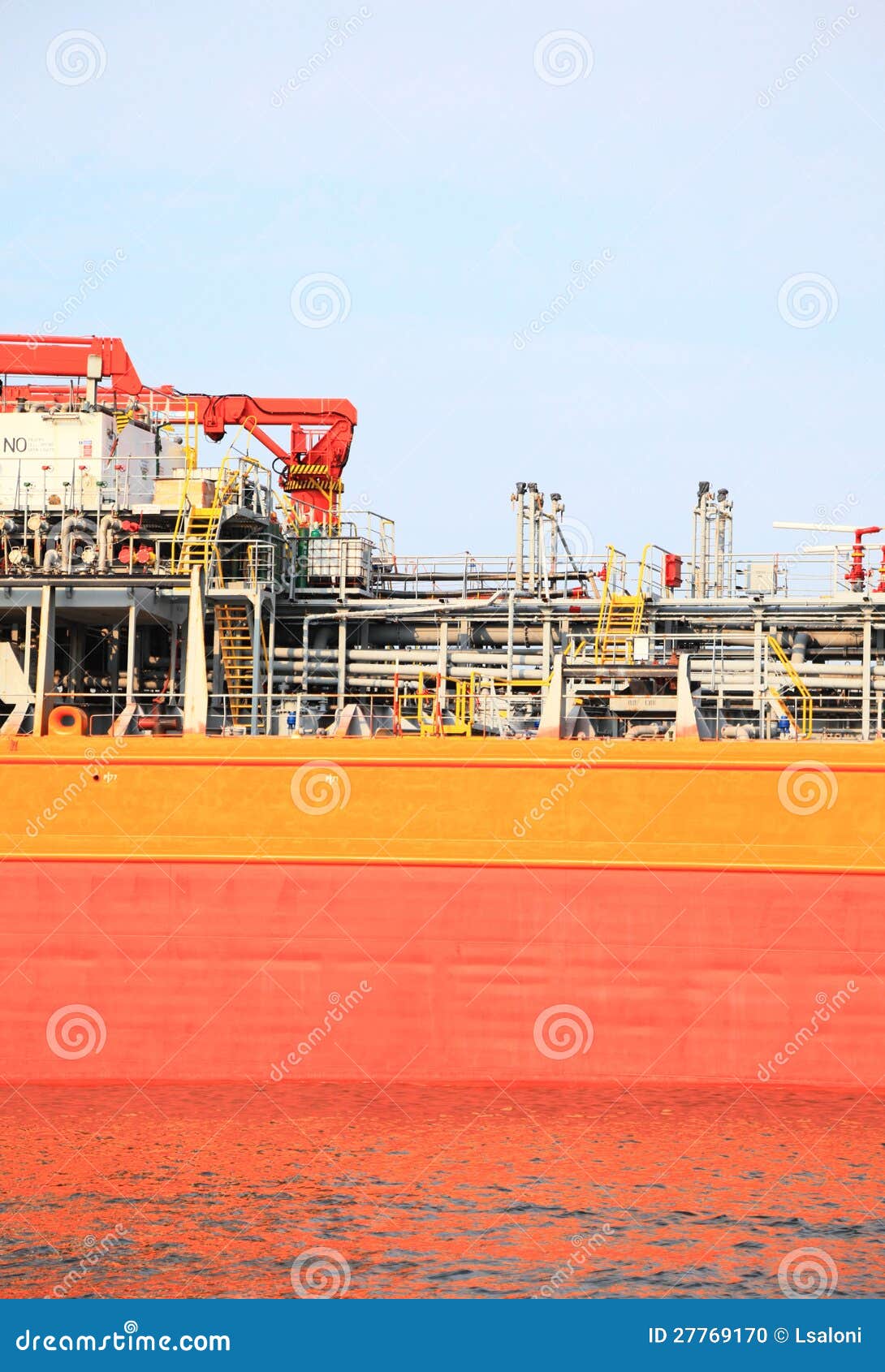 Gas-carrier for Loading Operation in the Port Stock Photo - Image of ...