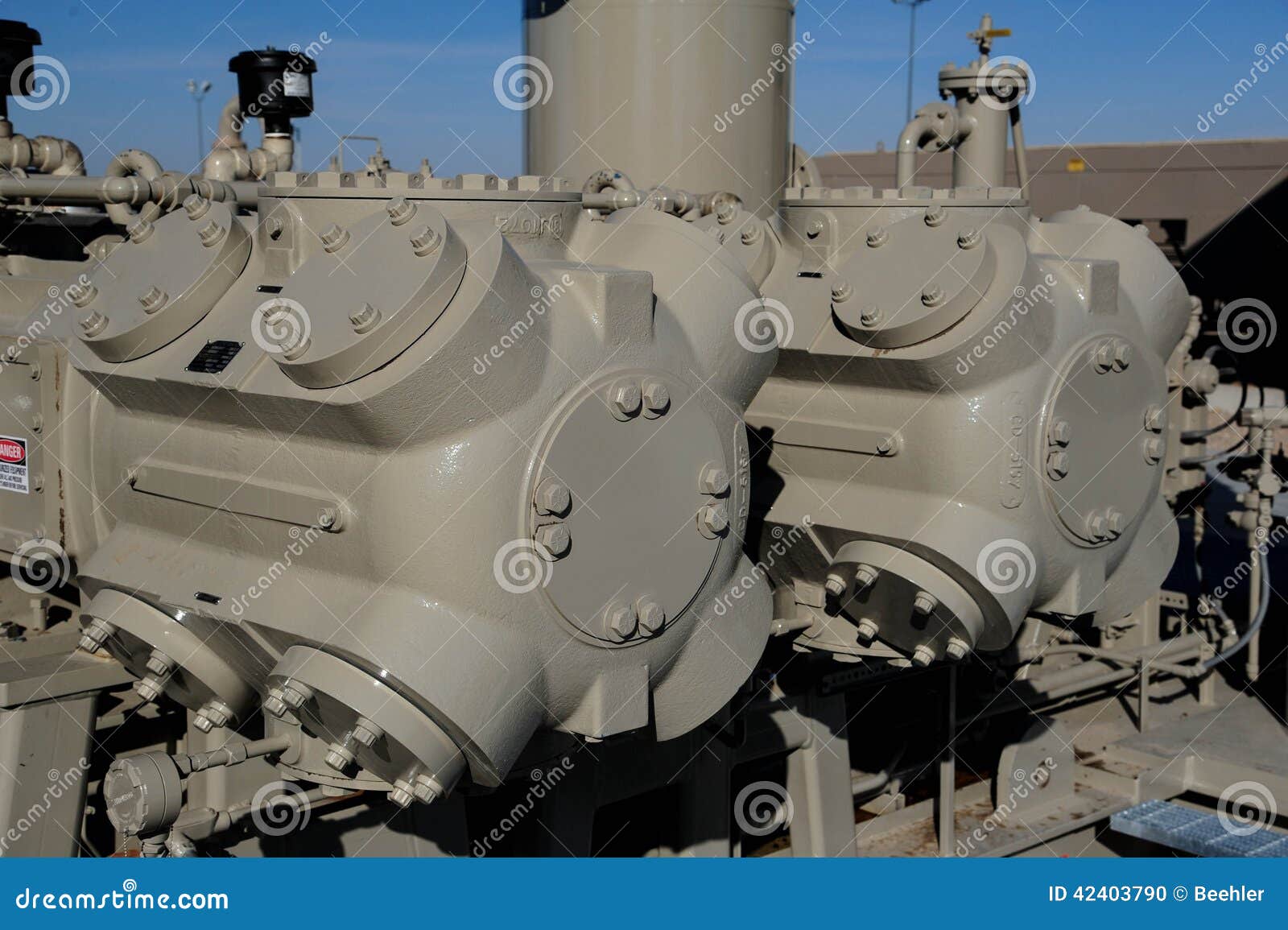 Gas Compressor Cylinders stock photo. Image of bolts - 42403790