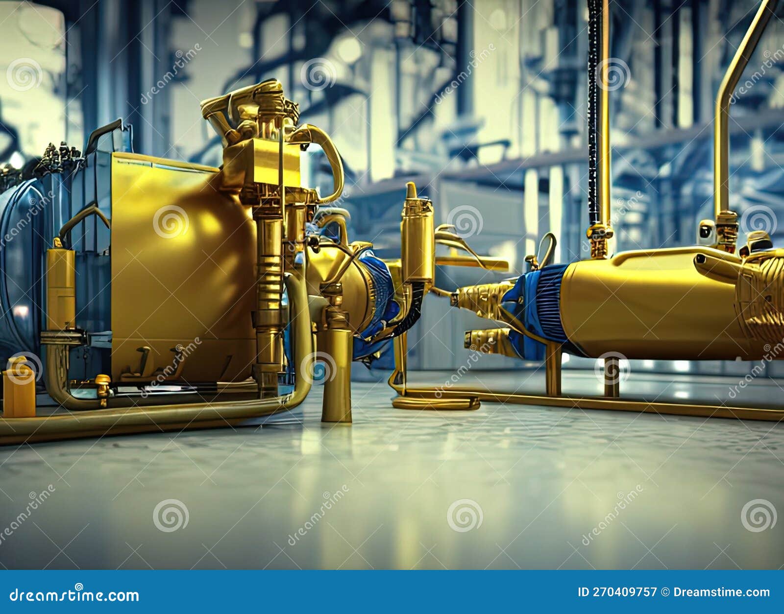 Gas Compressor Operators Fictional Work Enviroment Scene. Stock ...