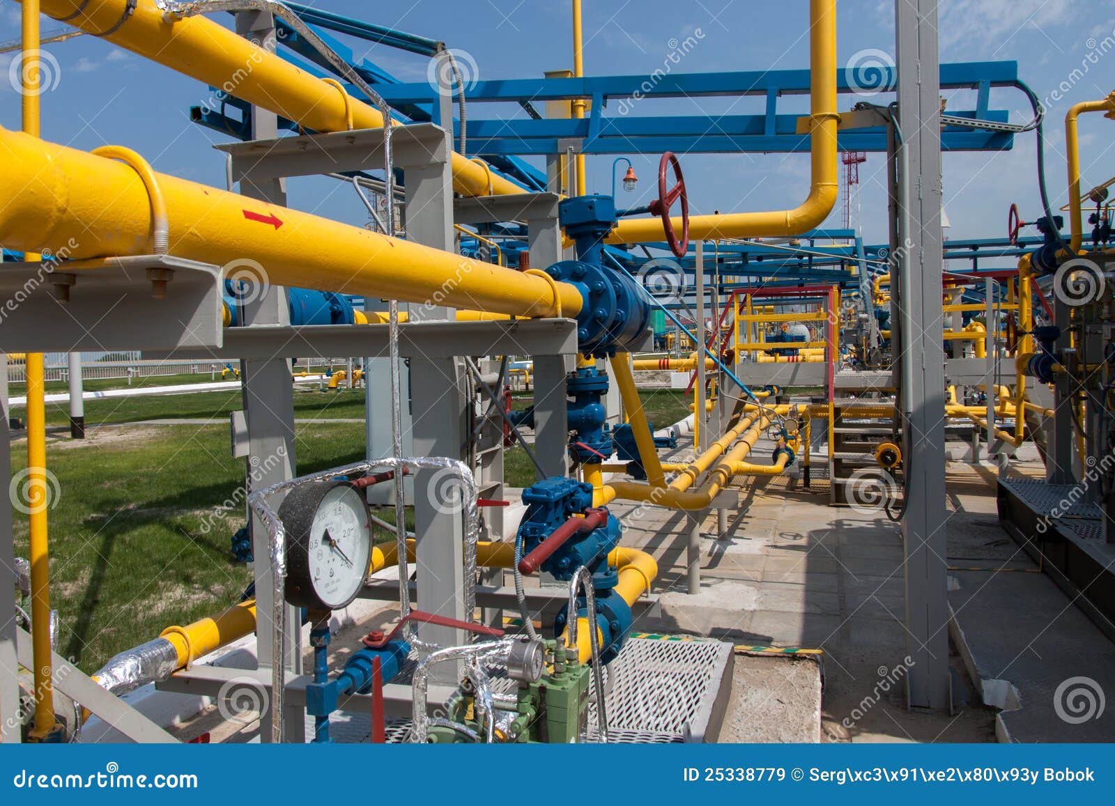 Gas compressor station stock image. Image of transportation - 25338779