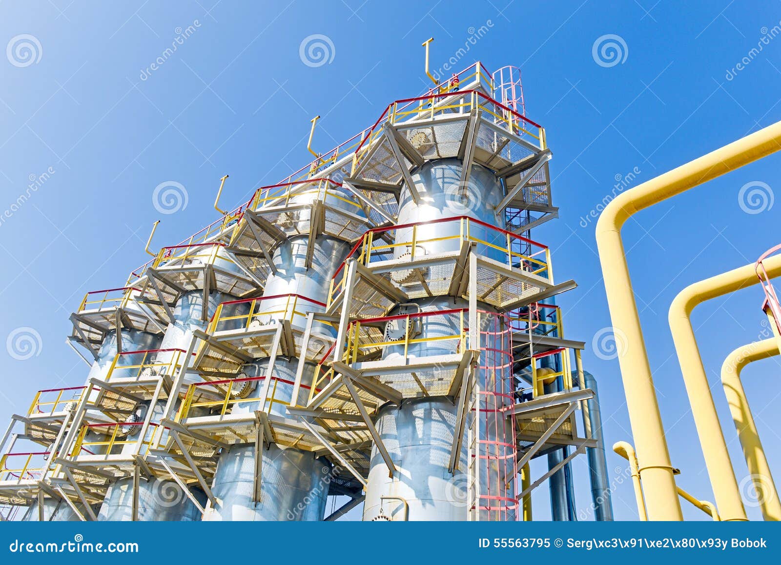 Gas compressor station stock image. Image of color, steel - 55563795