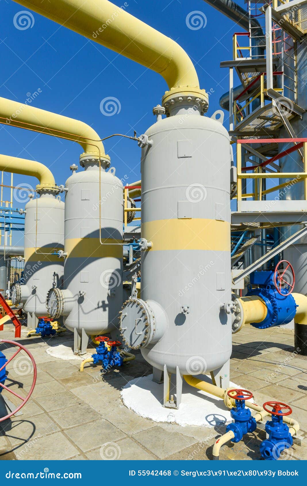 Gas compressor station stock photo. Image of color, production - 55942468