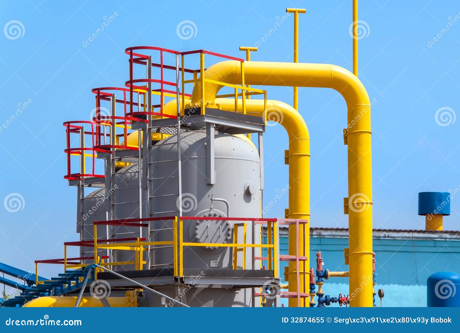 Gas compressor station stock image. Image of industry - 32874655