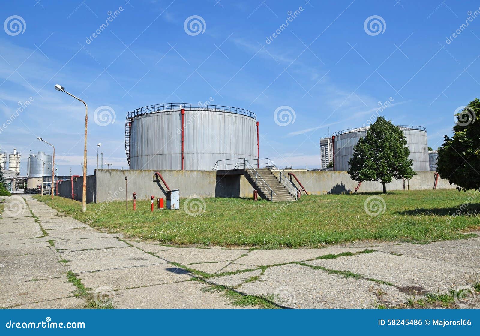 Gas containers stock photo. Image of pipeline, industry - 58245486