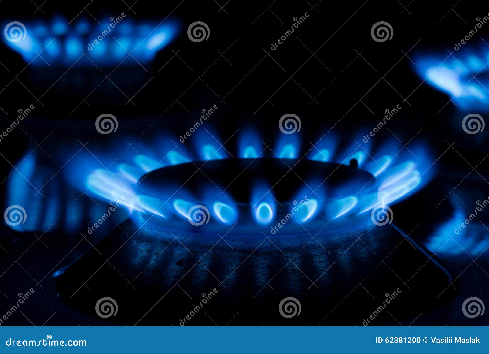 Gas Cooker with Burning Fire Stock Photo - Image of butan, blaze: 62381200