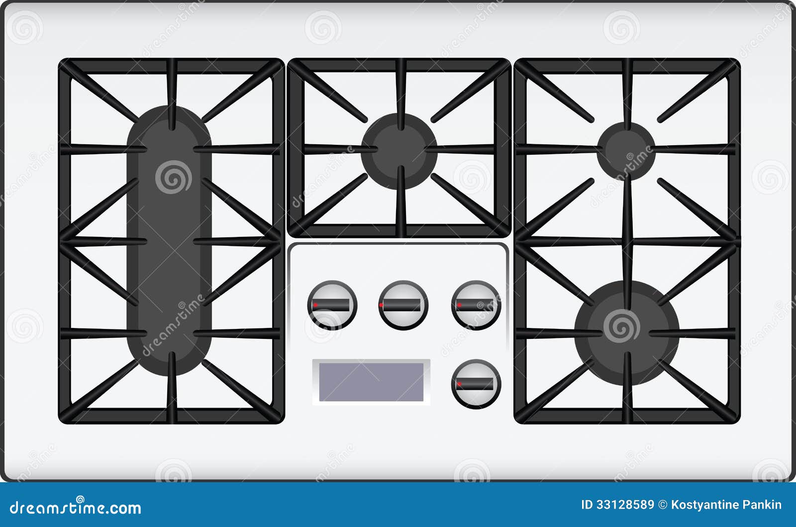 Gas cooker stock vector. Illustration of gasstove, catering - 33128589