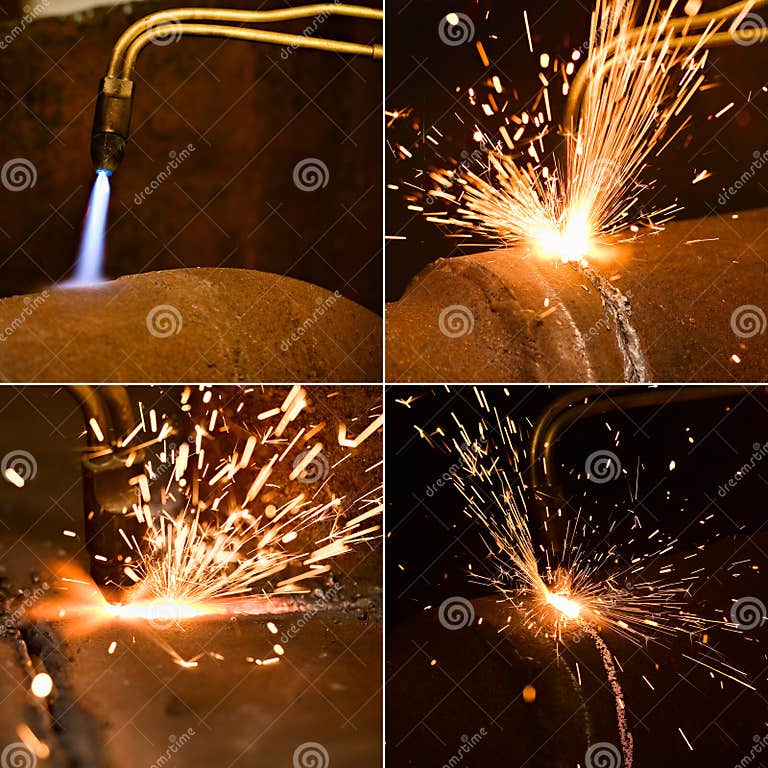 Gas cutting stock photo. Image of blue, flame, expertise - 15232974