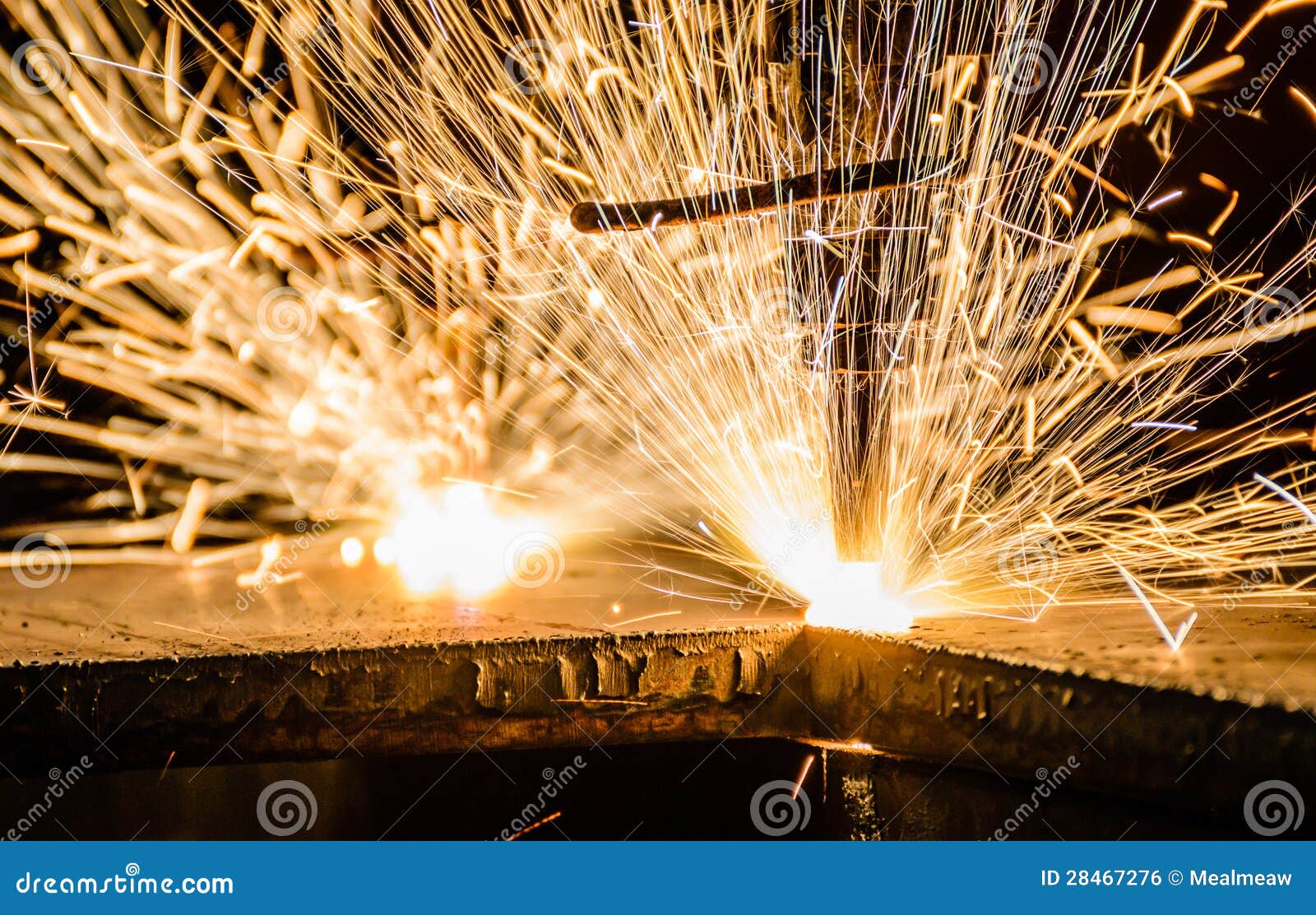 Gas cutting of the metal stock photo. Image of flame - 28467276