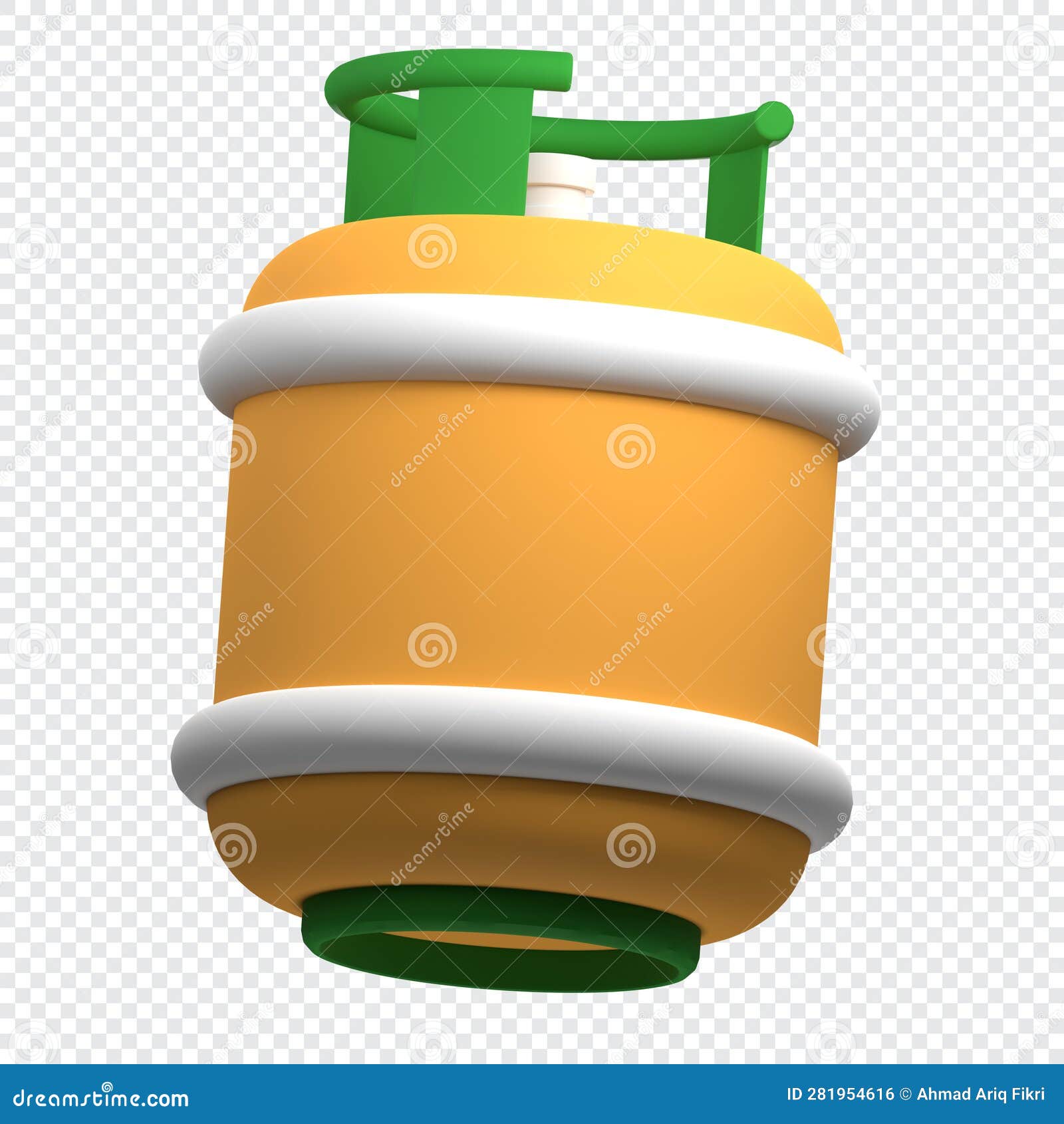 Gas Cylinder in 3d Render Design. Fuel Gas Tank Stock Photo ...