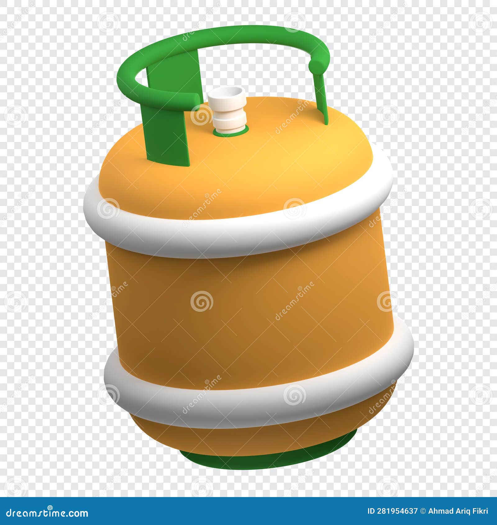 Gas Cylinder in 3d Render Design. Fuel Gas Tank Stock Image ...