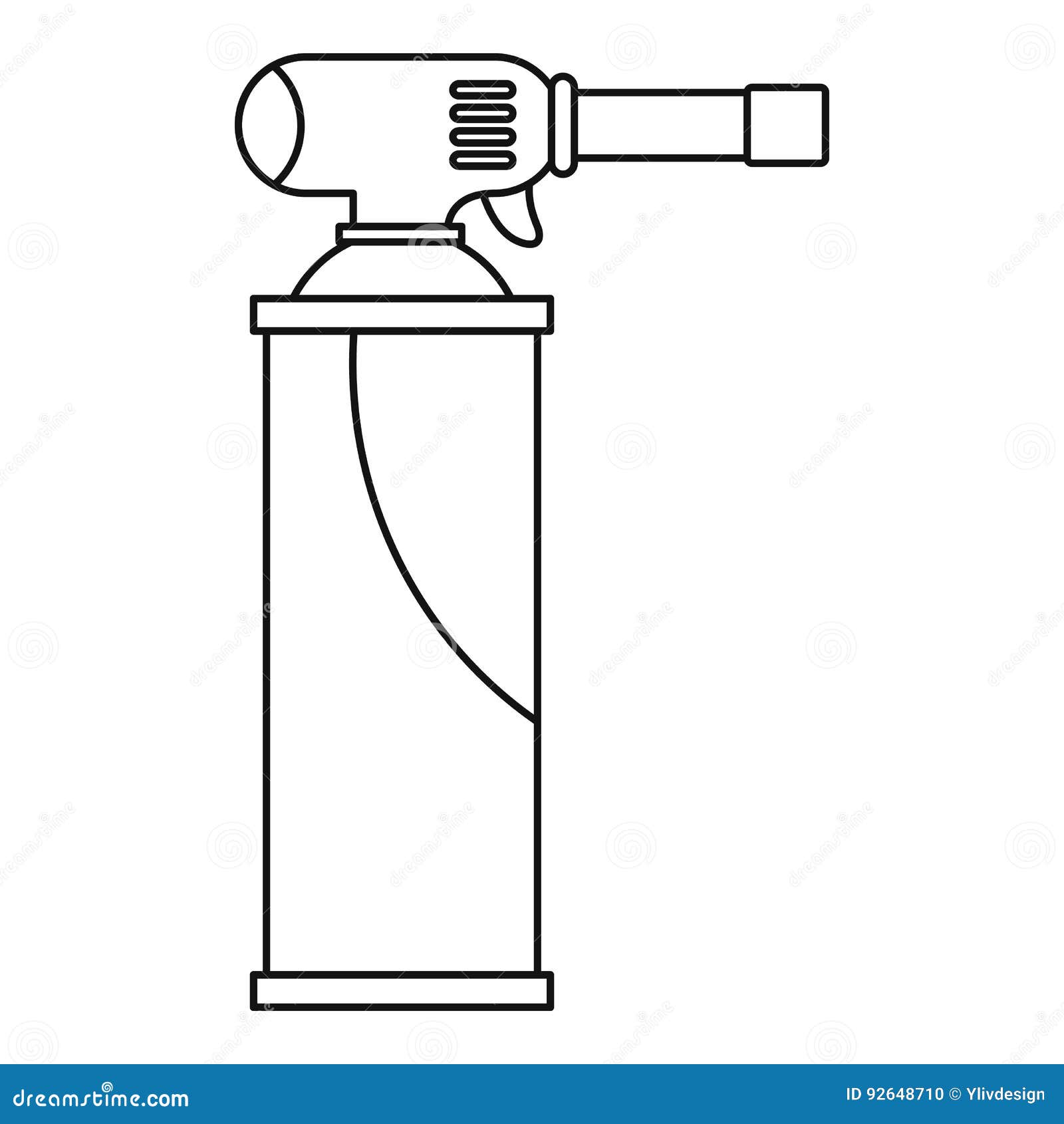 Gas cylinder icon outline stock vector. Illustration of line - 92648710
