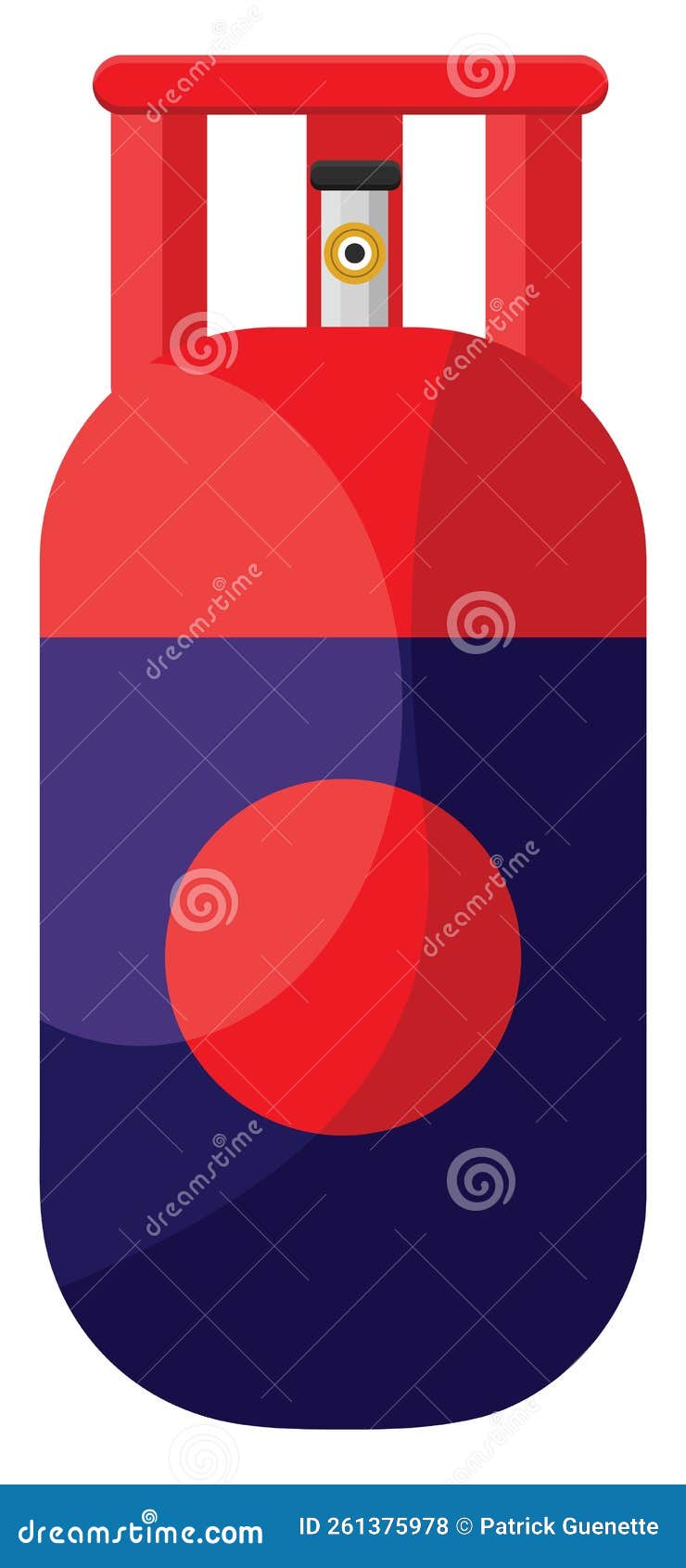 Gas cylinder, icon stock vector. Illustration of tank - 261375978