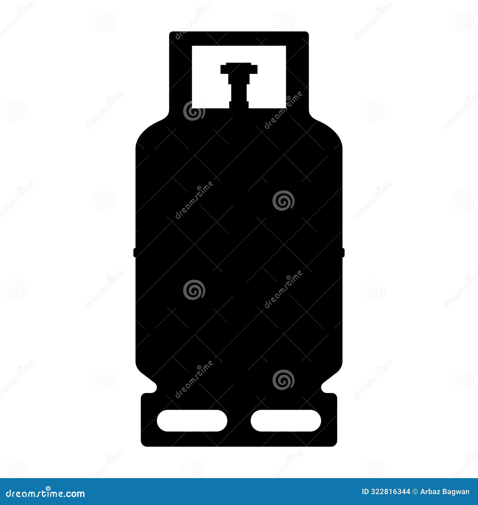 Gas cylinder LPG tank icon stock vector. Illustration of equipment ...
