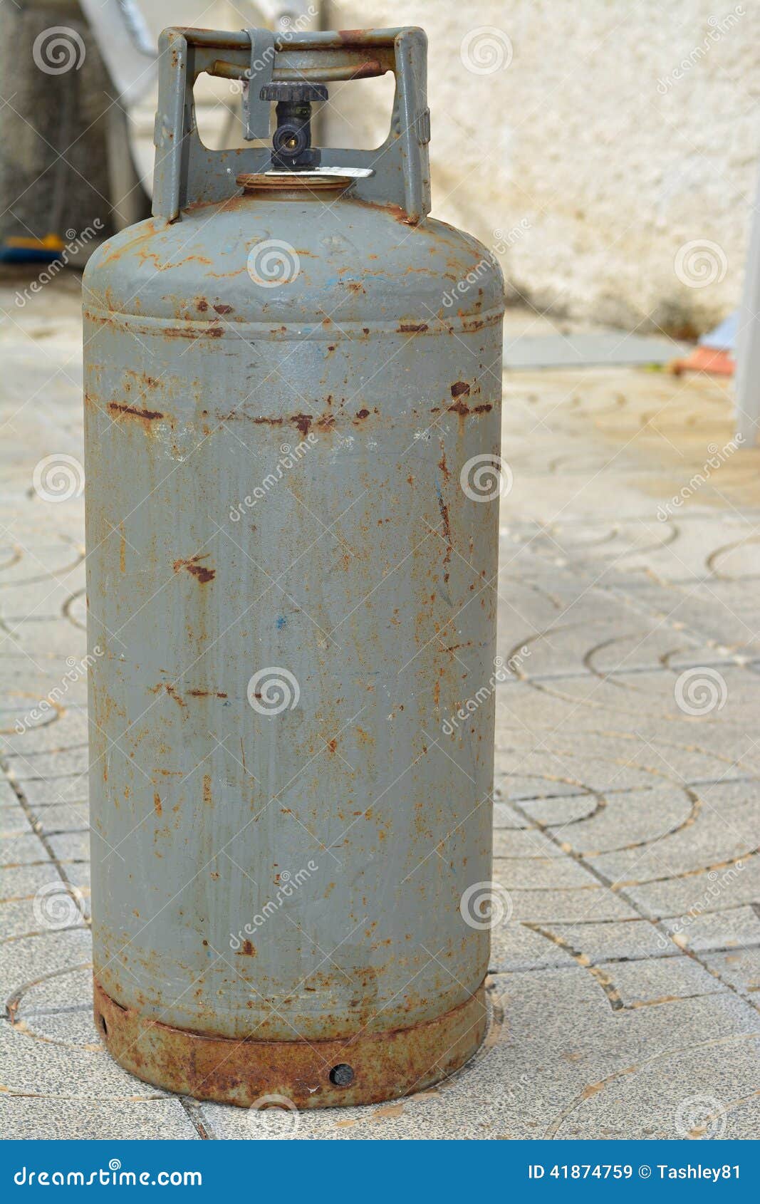 Gas cylinder stock image. Image of rusty, grey, energy - 41874759