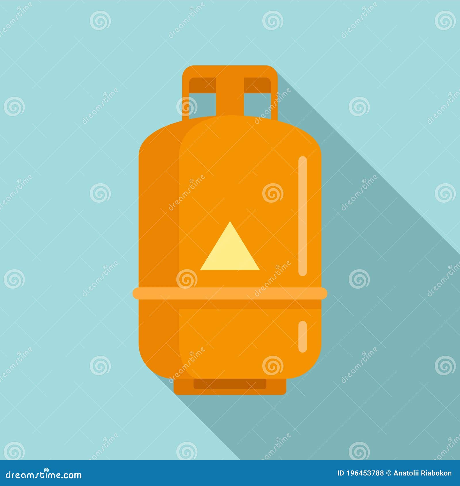Gas Cylinder Propane Icon, Flat Style Stock Vector - Illustration of ...