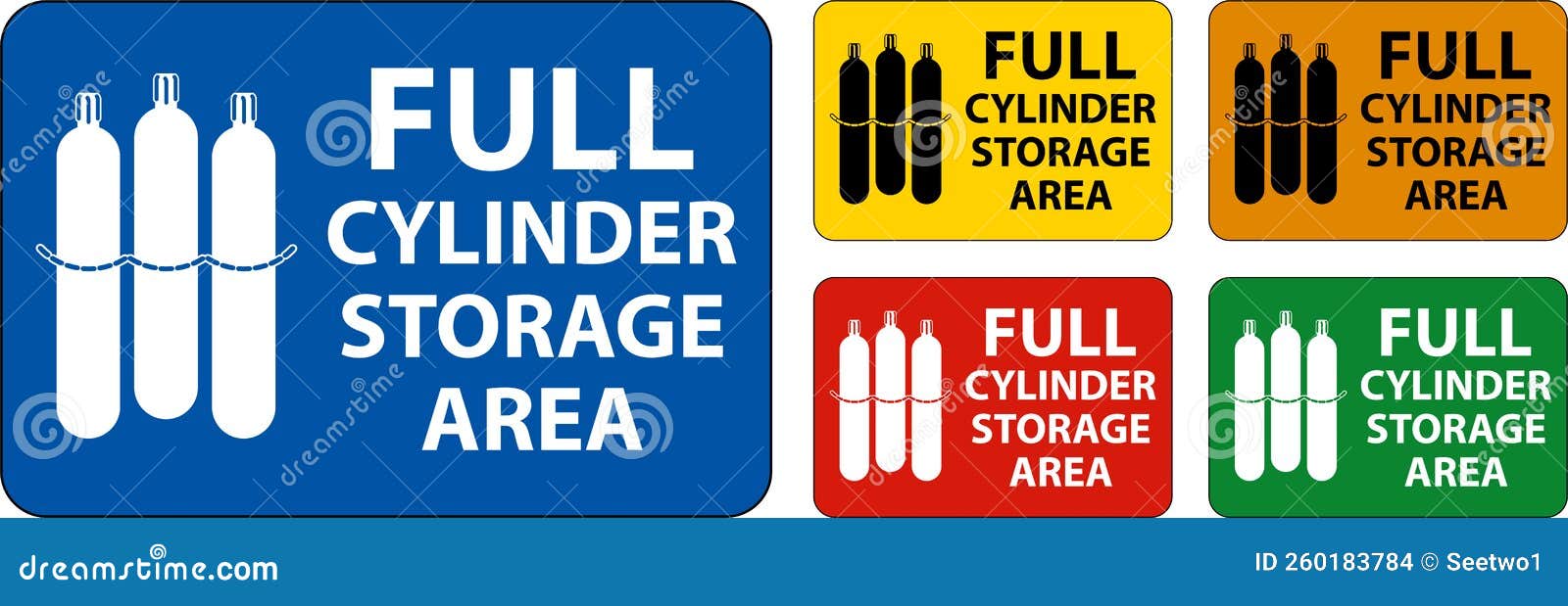 Gas Cylinder Sign Full Cylinder Storage Area Stock Vector ...