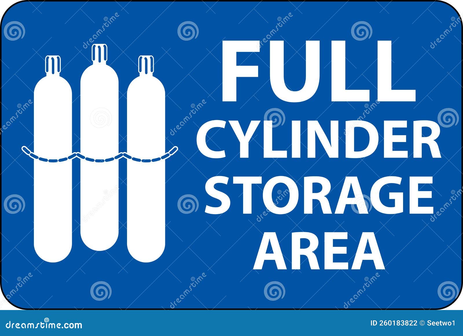 Gas Cylinder Sign Full Cylinder Storage Area Stock Vector ...