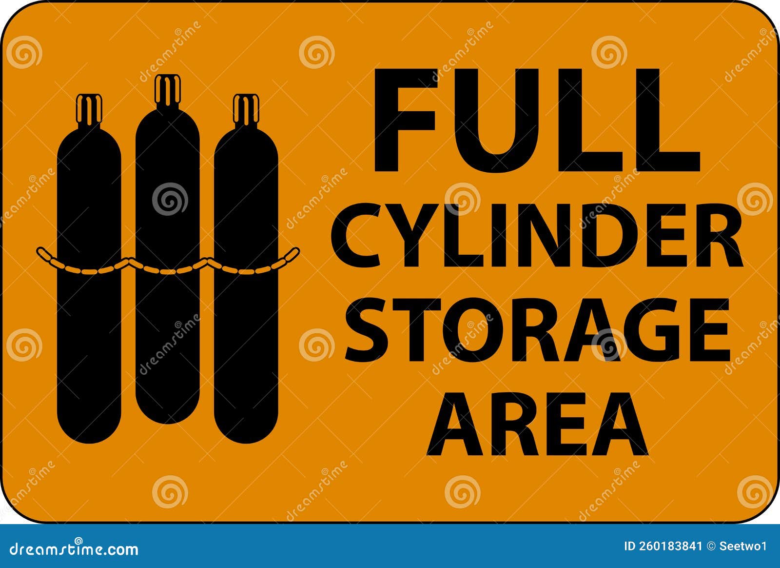 Gas Cylinder Sign Full Cylinder Storage Area Stock Vector ...