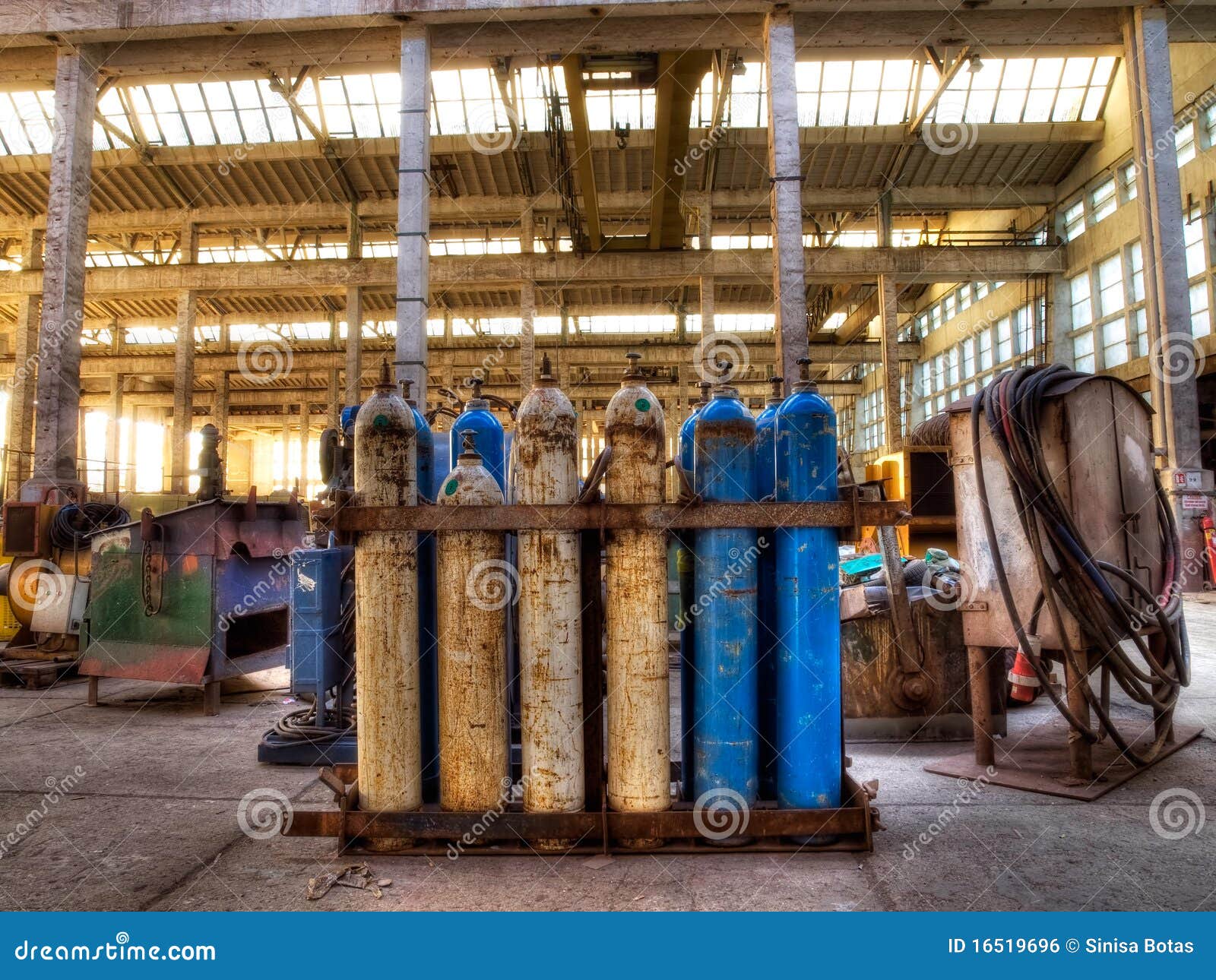 Gas cylinders stock photo. Image of dangerous, industry - 16519696