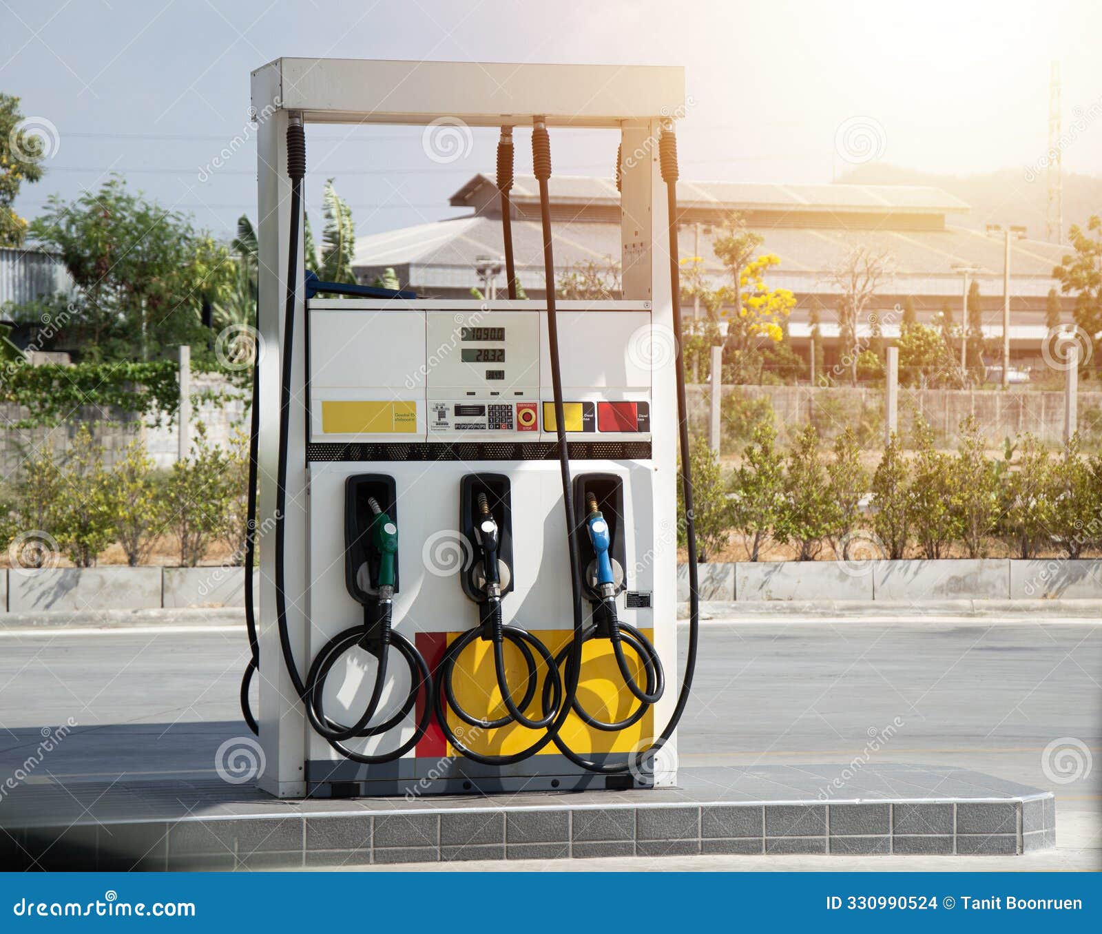 Gas Dispensers in Service Stations Stock Photo - Image of ethanol ...