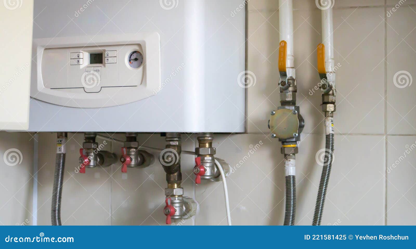 Autonomous Heating System In The Boiler Room. Boiler, Water Heater ...