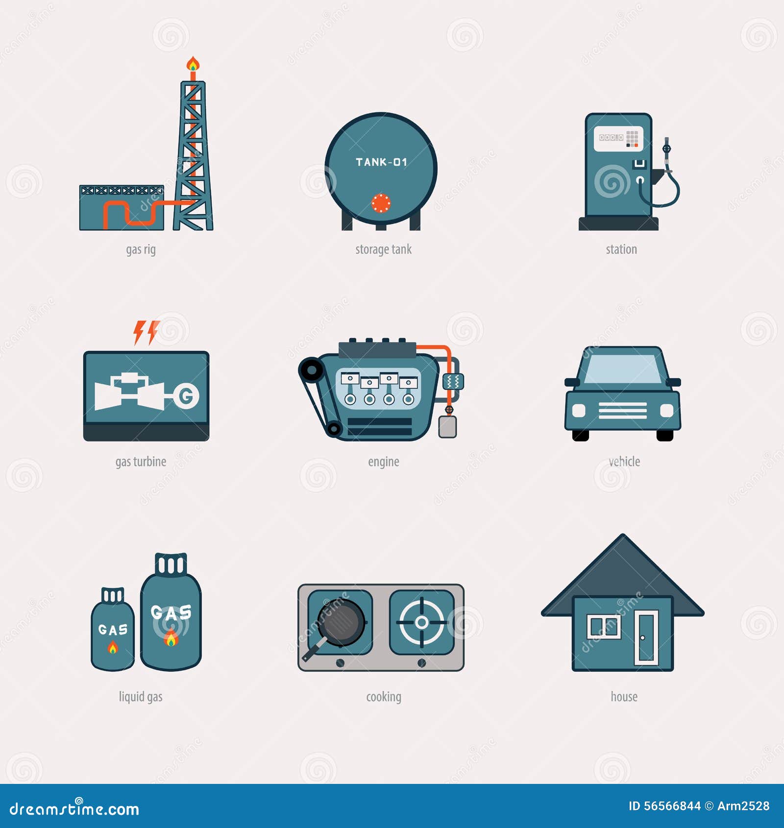 Gas energy icon stock vector. Illustration of equipment - 56566844