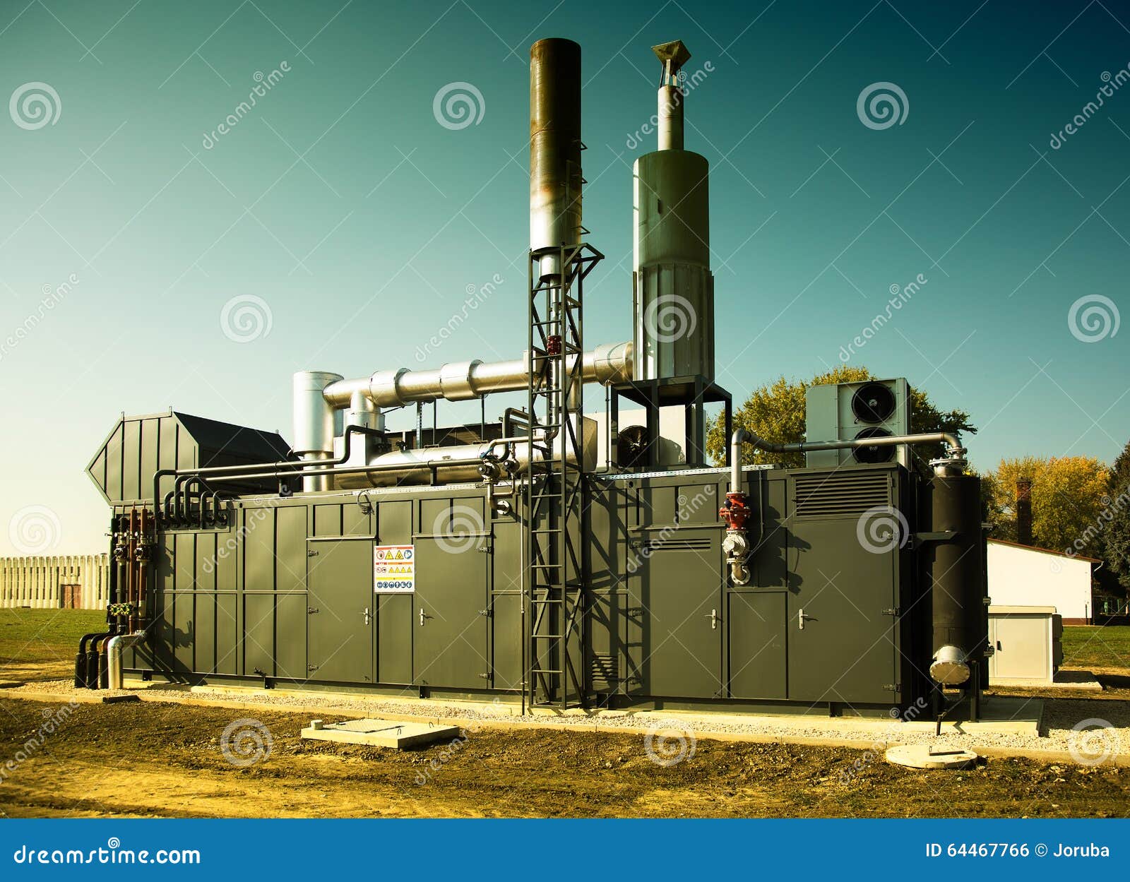 Gas Engine Energy Generator Stock Photo - Image of industrial, outdoor ...
