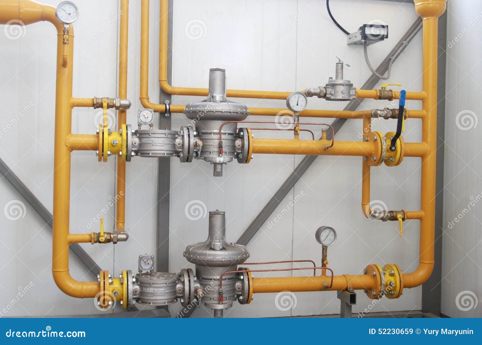 Gas equipment stock image. Image of main, filter, yellow - 52230659