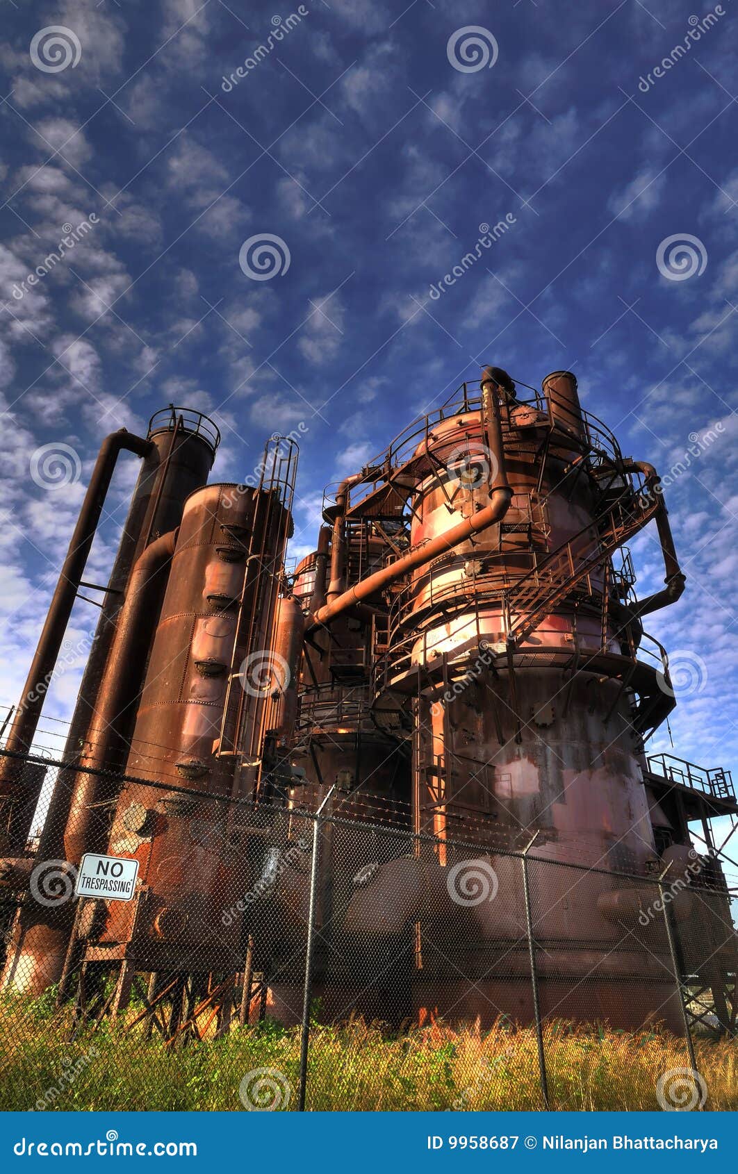Gas factory stock image. Image of industrial, fuel, pipes - 9958687