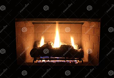 Gas Fire stock image. Image of flame, christmas, hotel - 23917465