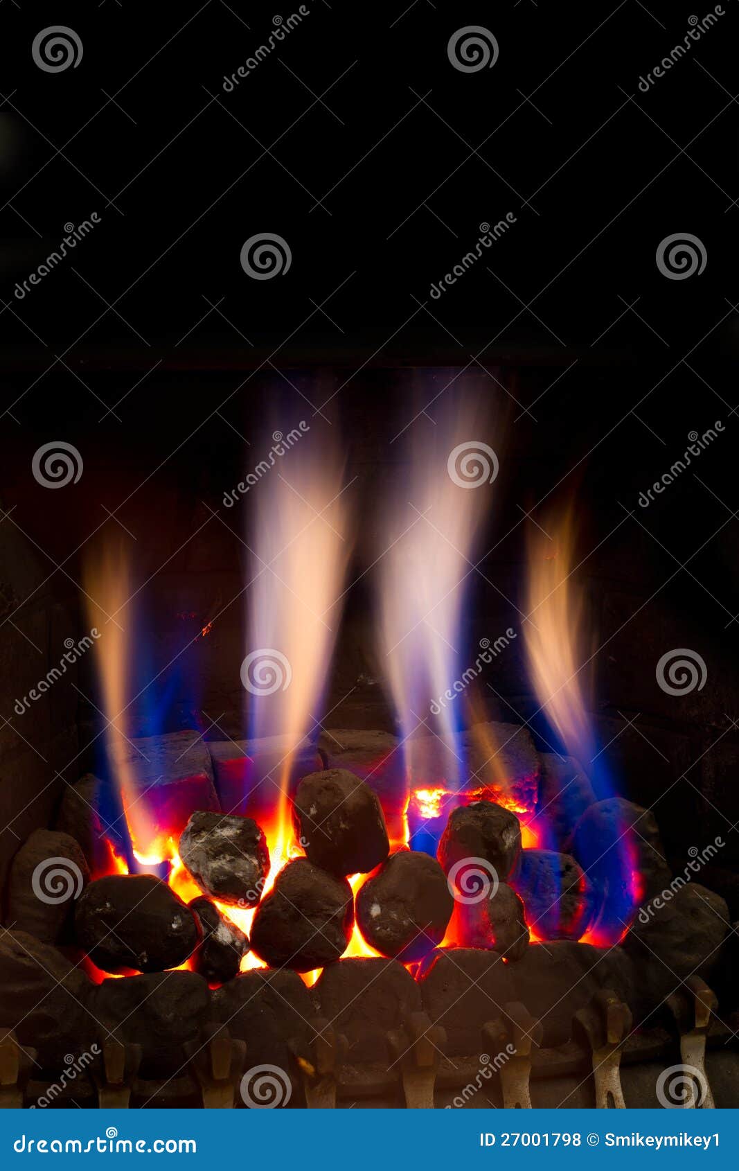 Gas Fire Burning Strongly Inside a Modern Home Stock Photo - Image of ...