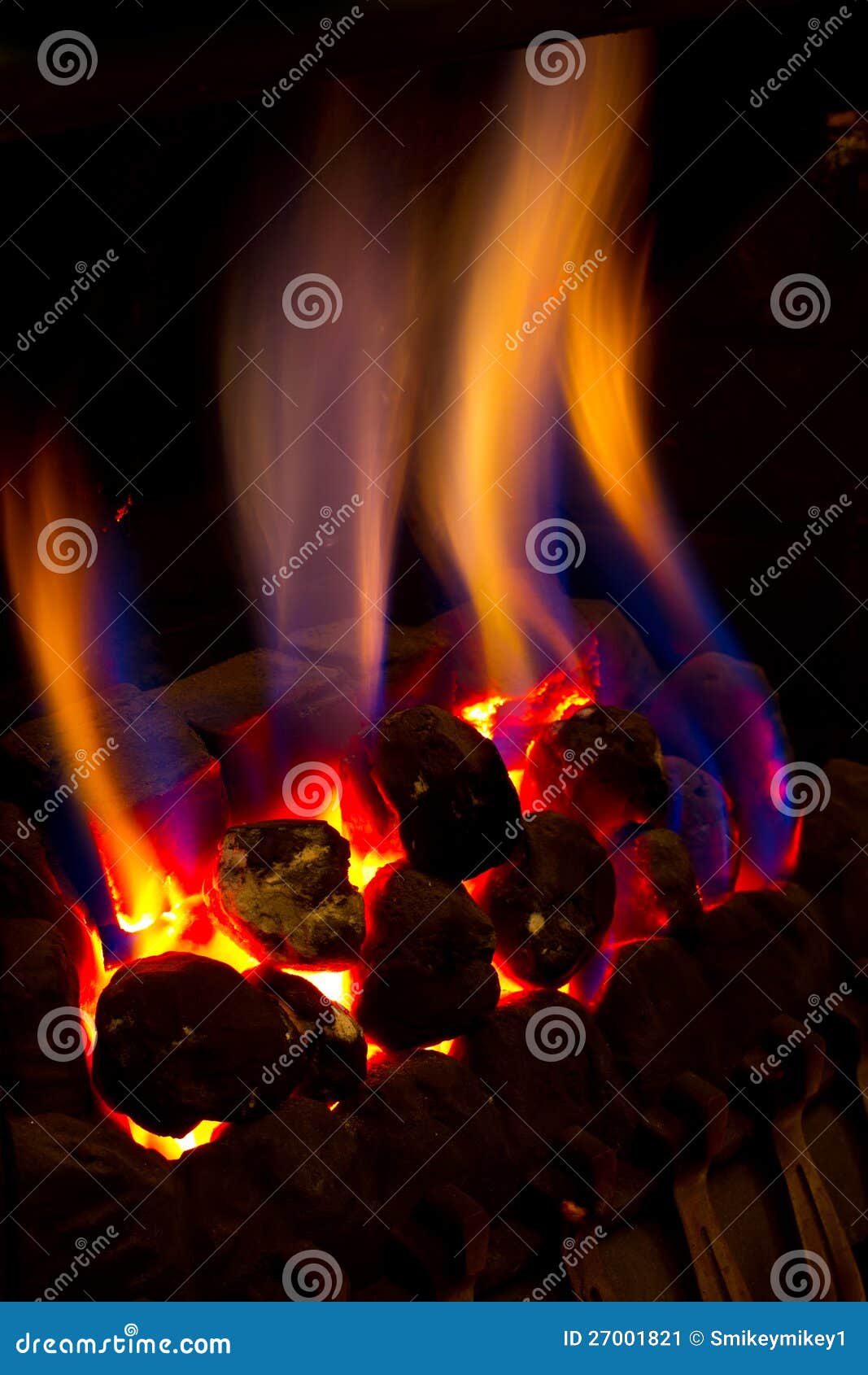 Gas Fire Burning Strongly Inside a Modern Home Stock Image - Image of ...
