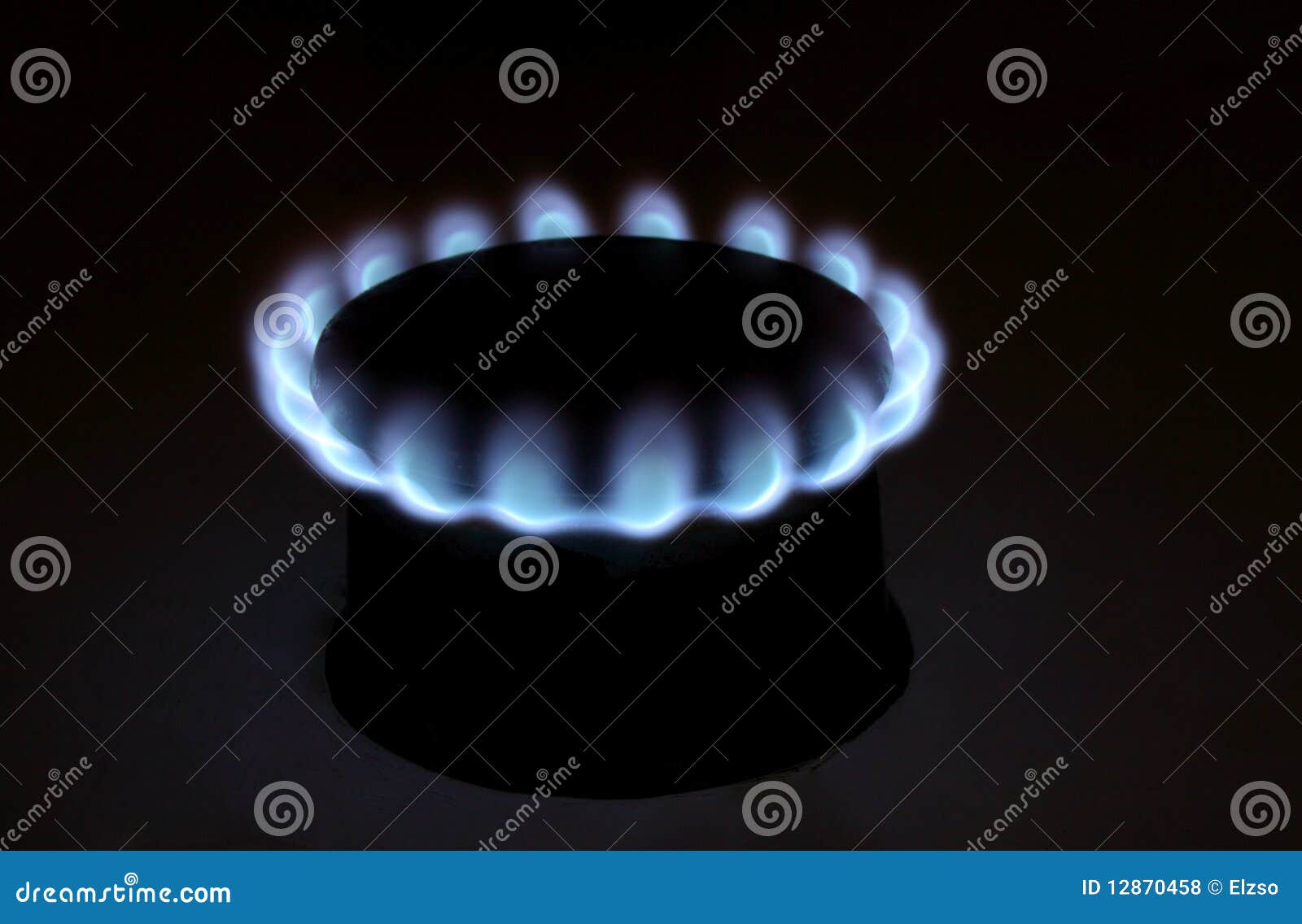 Gas flame stock photo. Image of oven, closeup, fuel, blue - 12870458