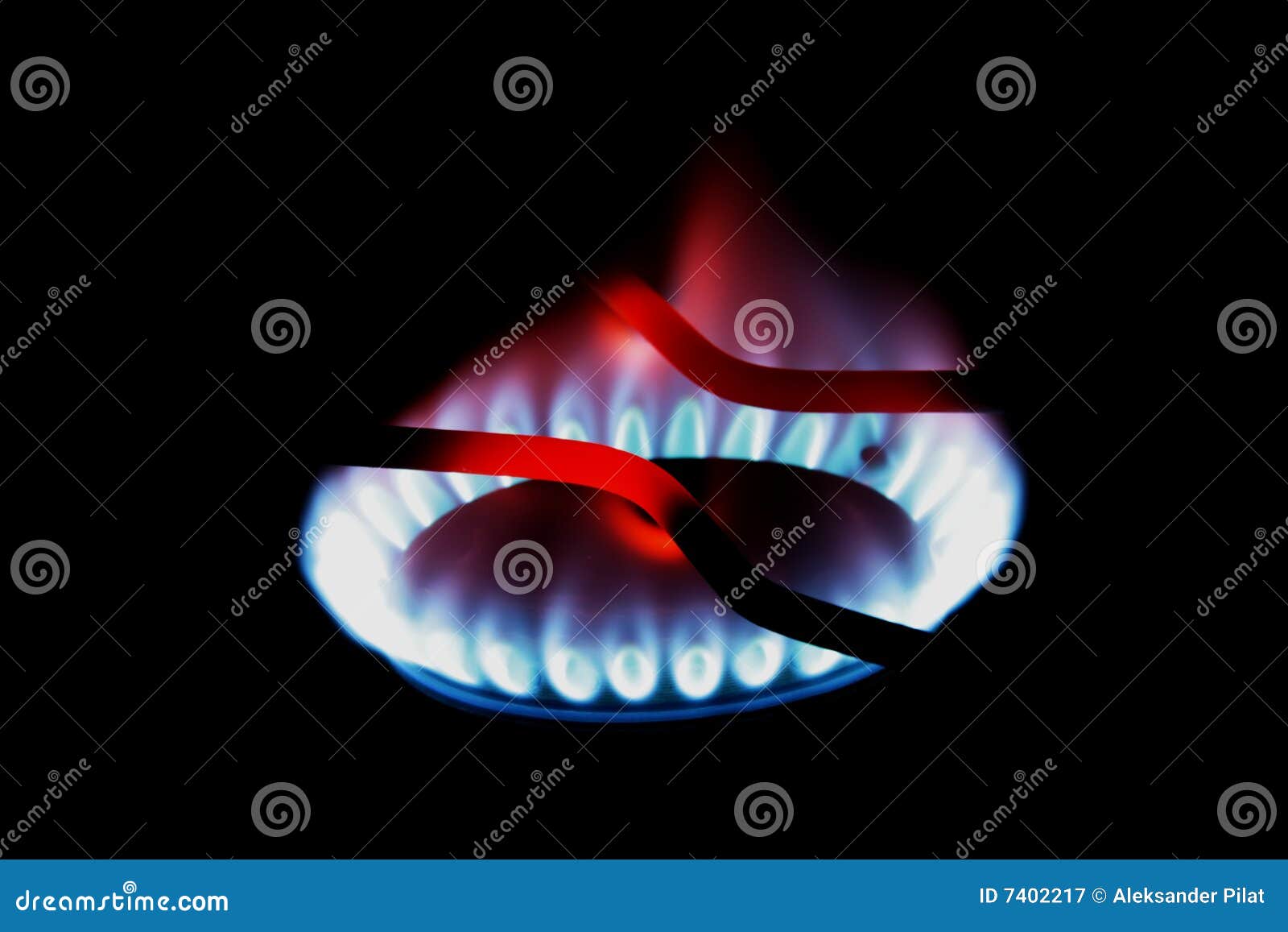 Gas flame stock image. Image of flame, black, fire, stove - 7402217