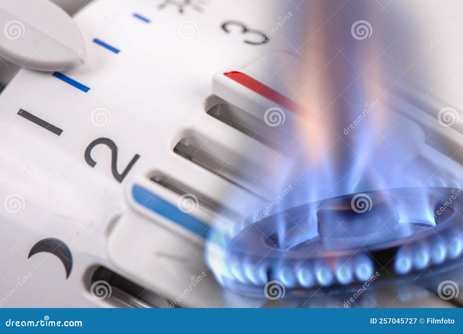 Gas Flame and Heating System Stock Image - Image of supply, regulator ...