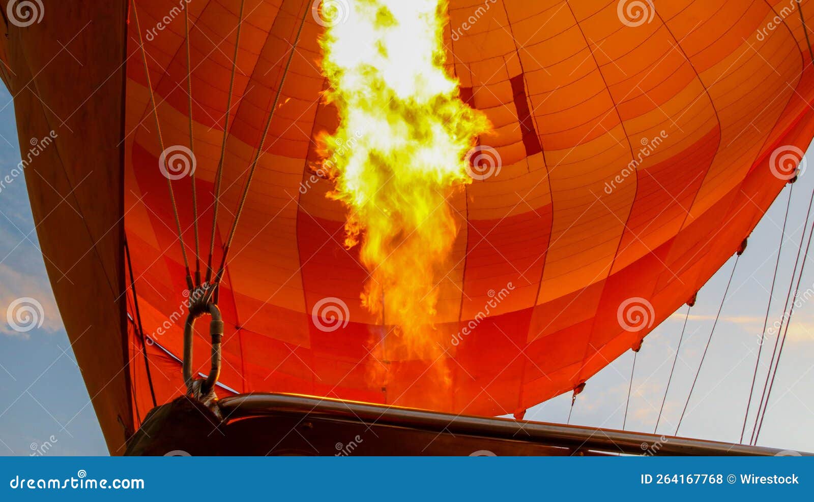 Gas Flame of a Hot Air Balloon. Stock Photo - Image of heat, flame ...