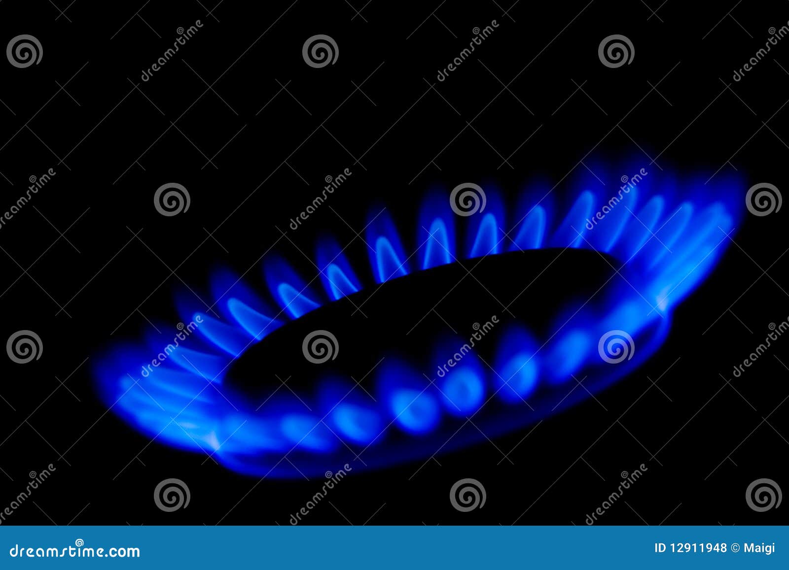 Gas flames stock photo. Image of stove, heating, black - 12911948