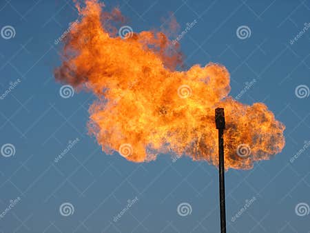 Gas flare. stock image. Image of business, destruction - 13783653