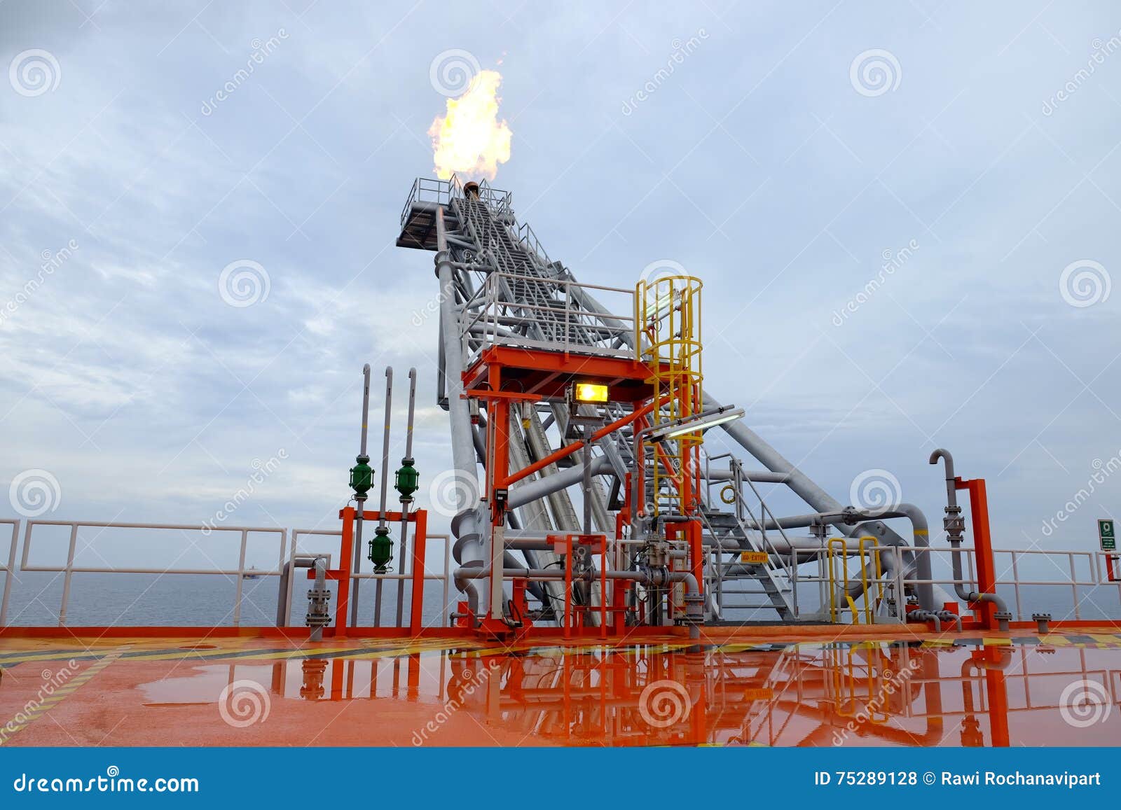 The gas flare. stock photo. Image of poison, flare, industry - 75289128
