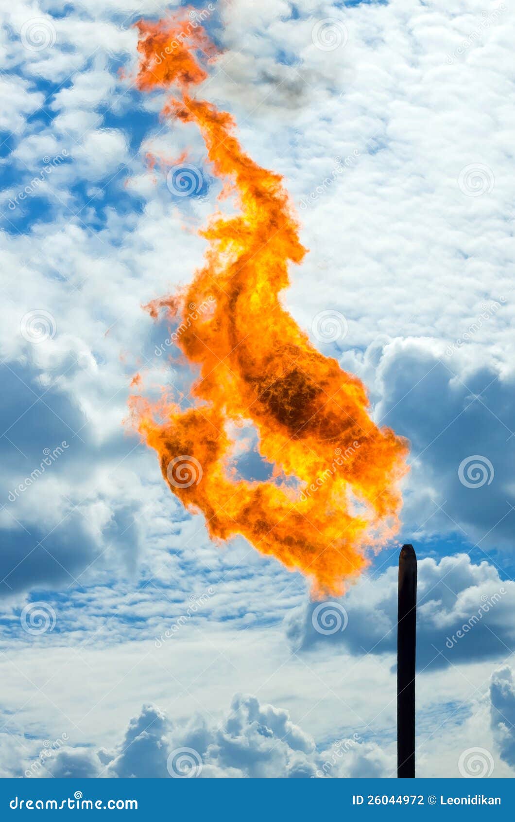 Gas flaring. stock photo. Image of petroleum, nature - 26044972