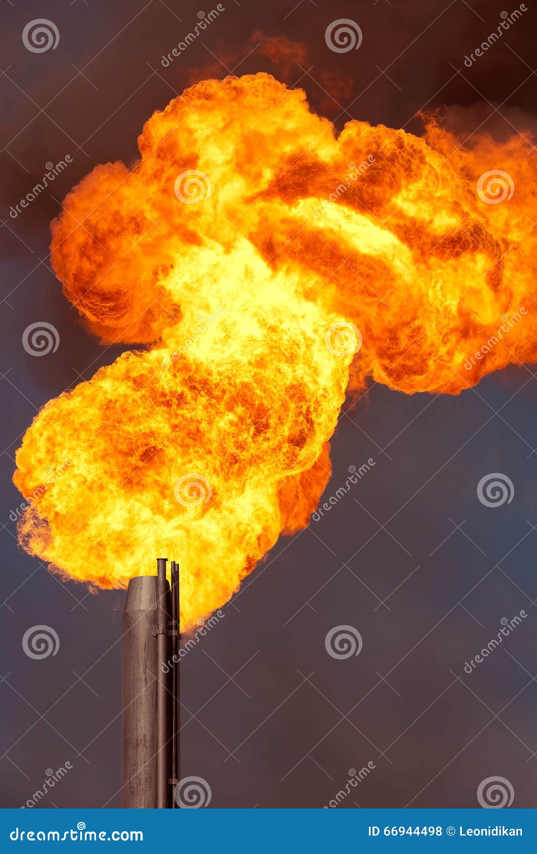 Gas flaring. stock photo. Image of nature, exhaust, fume - 66944498