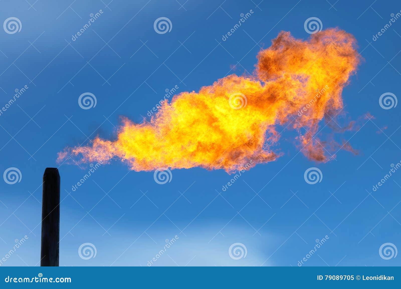 Gas flaring. stock image. Image of fume, burn, energy - 79089705