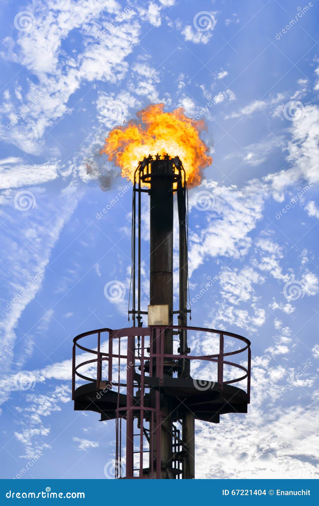 GAS FLARING stock photo. Image of utilities, drilling - 67221404