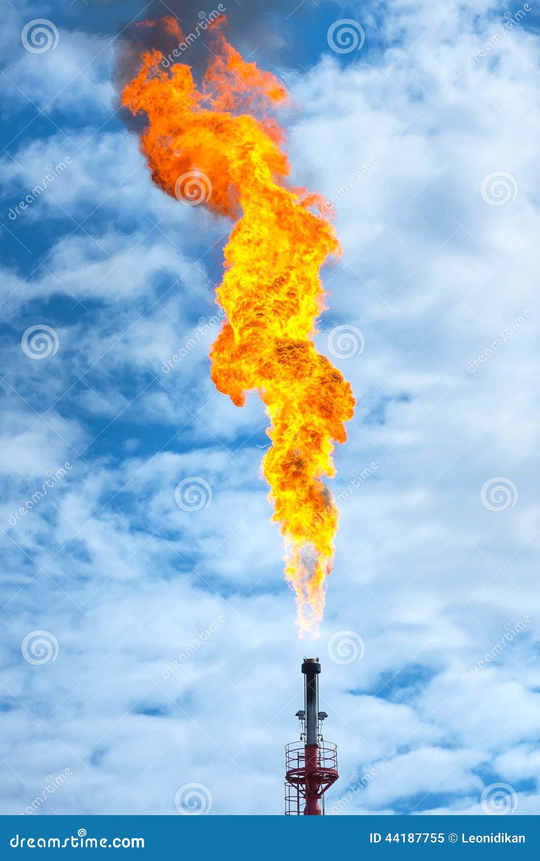 Gas flaring. stock image. Image of blue, heat, ecology - 44187755