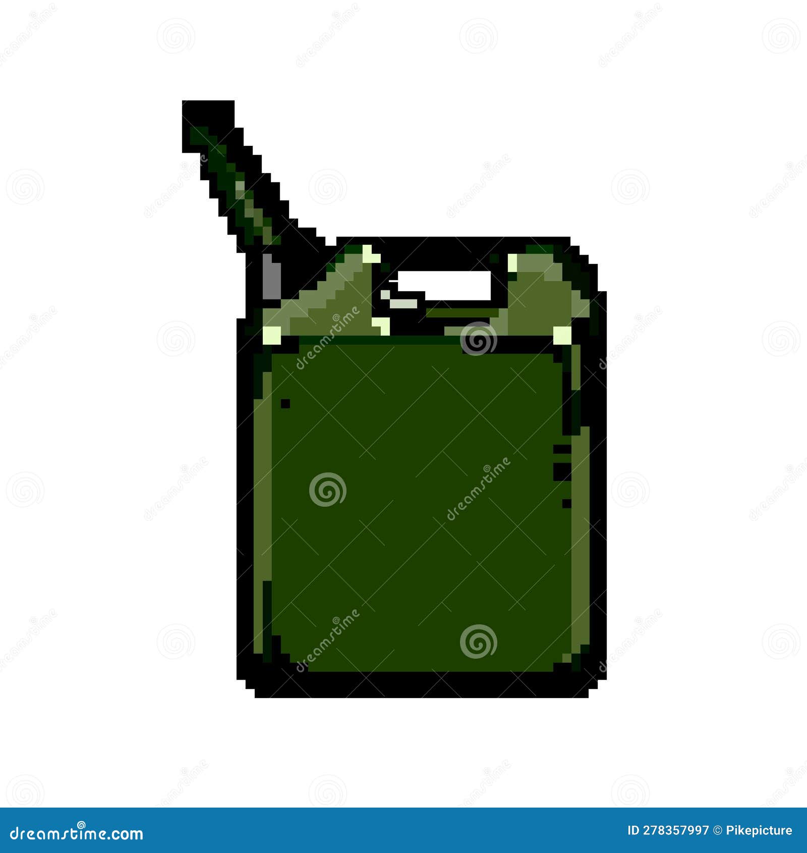 Gas Fuel Can Game Pixel Art Vector Illustration Stock Vector ...