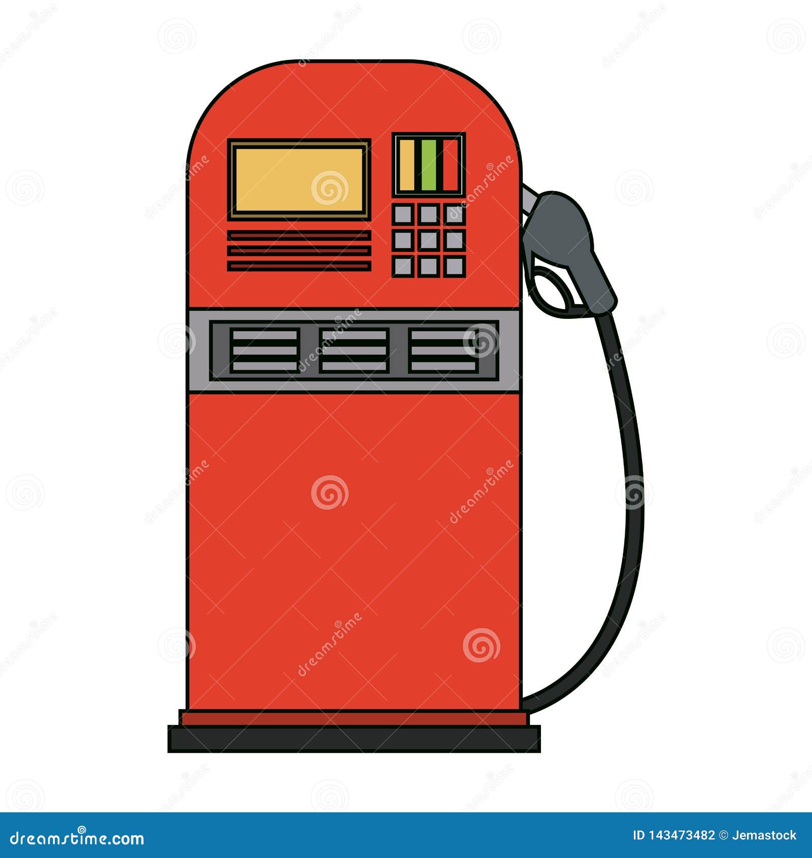 Gas fuel station stock vector. Illustration of diesel - 143473482