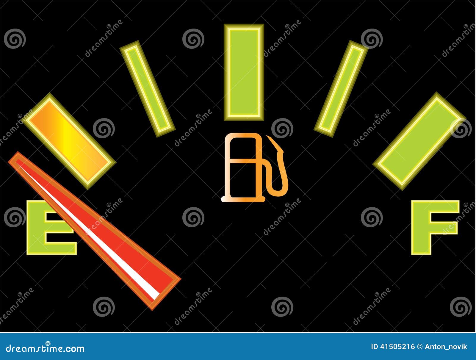 Gas gauge auto stock vector. Illustration of dashboard - 41505216