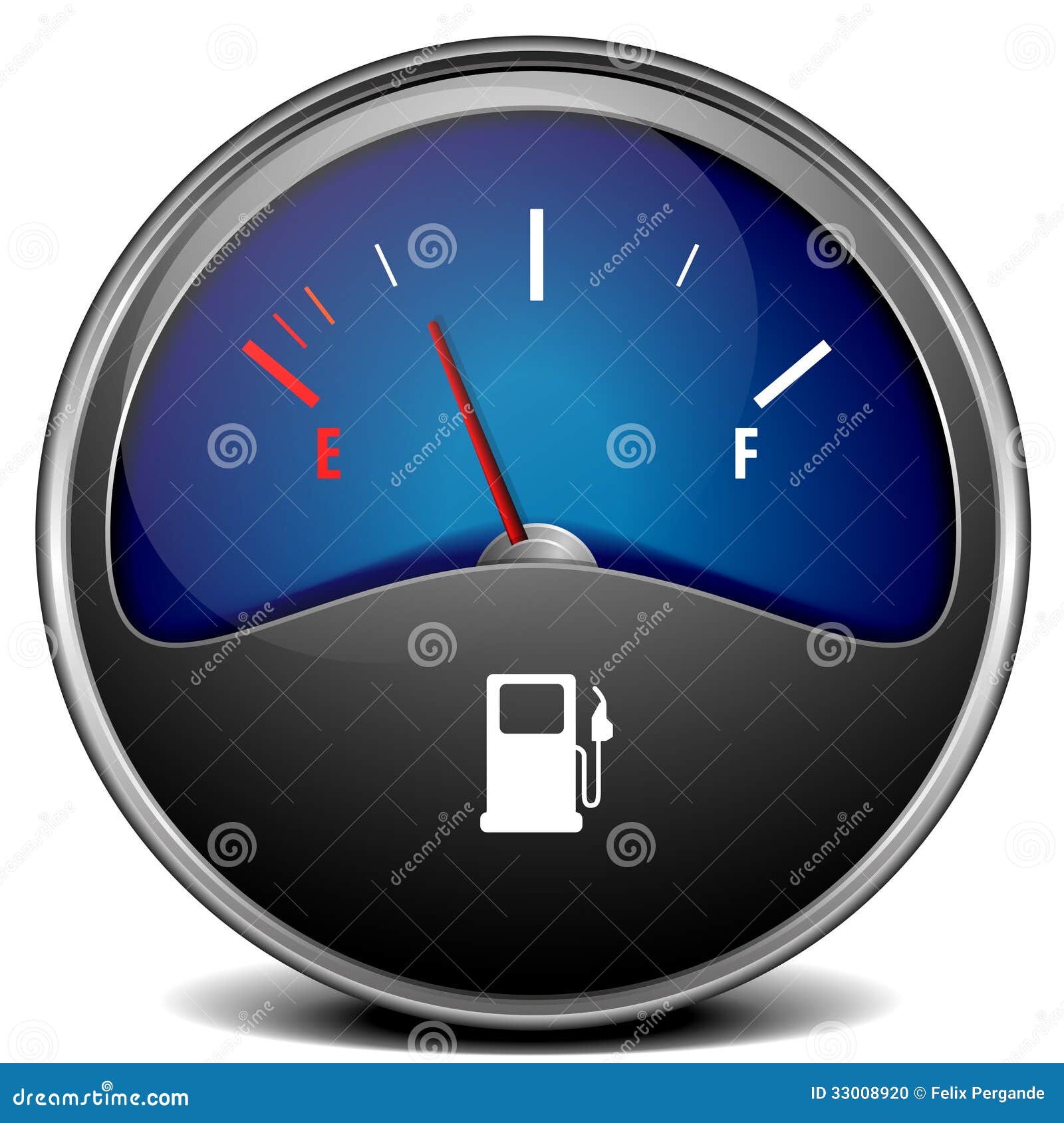 Gas gauge stock vector. Illustration of instrument, device - 33008920