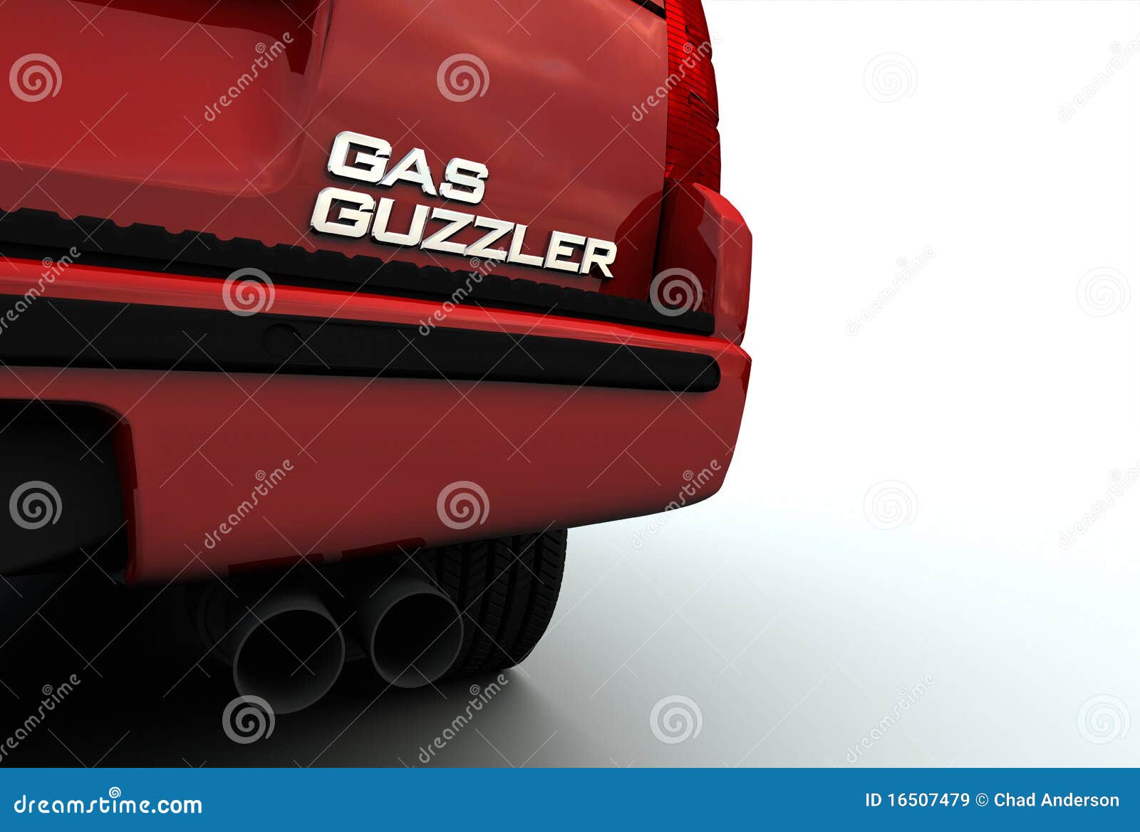 Gas Guzzler Emblem on SUV stock illustration. Illustration of trunk ...